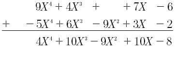 2 mejores métodos de resta de polinomios