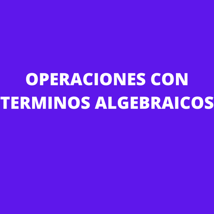 TERMINOS ALGEBRAICOS - Matematicas 2023 segundo de secundaria
